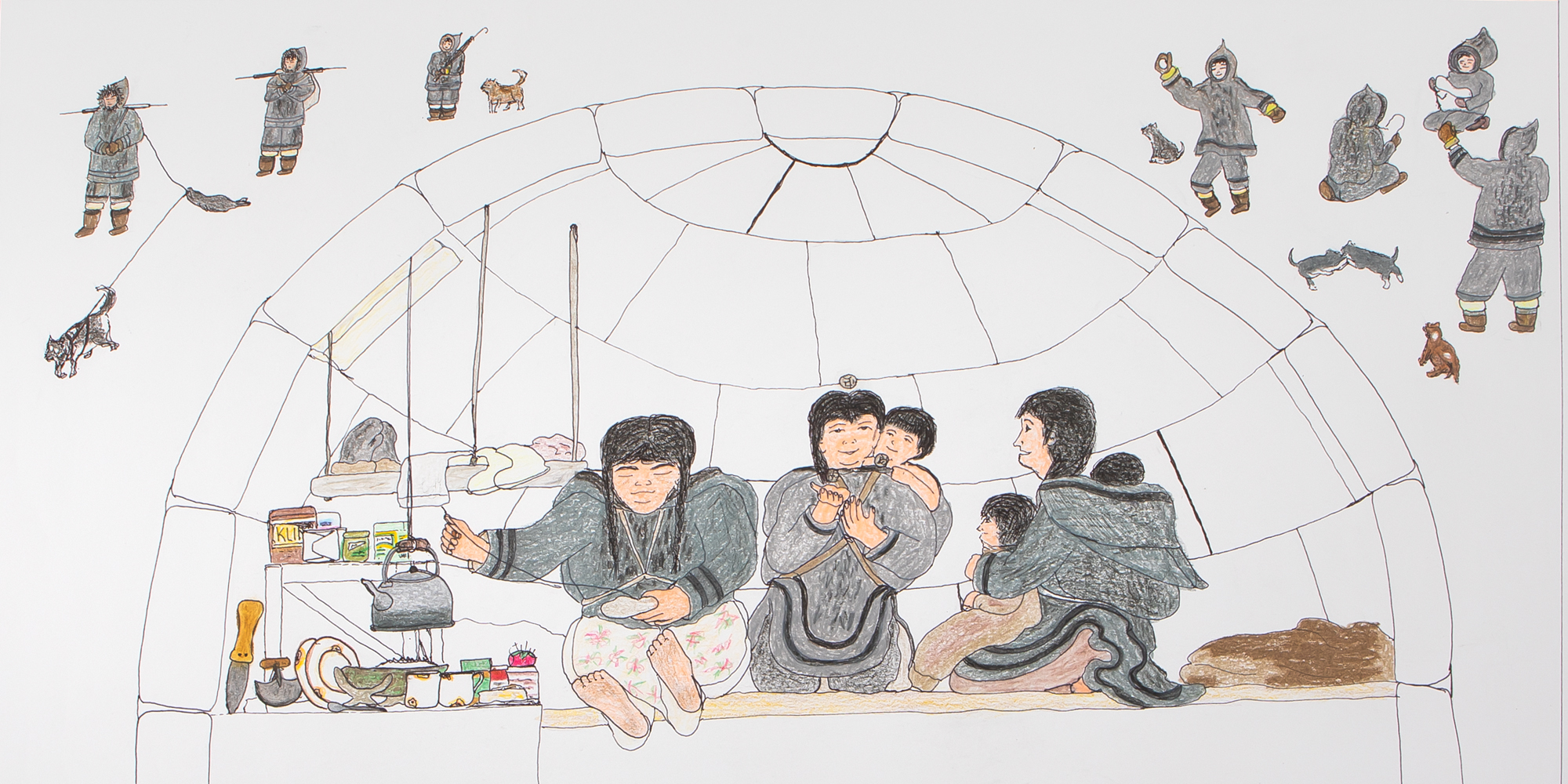 Boreal World - Drawings - Steinbrueck Native Gallery